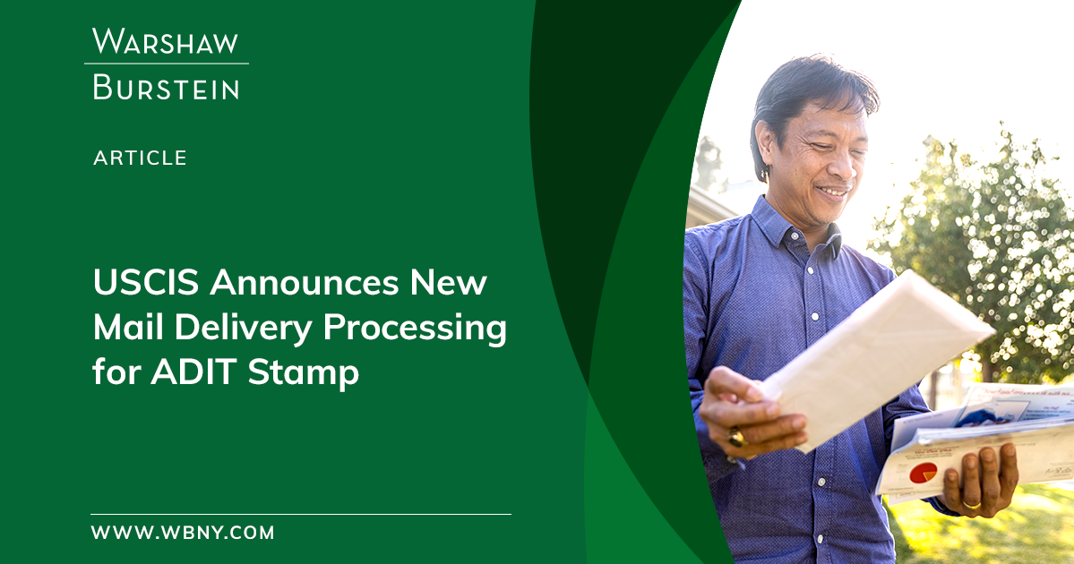 Immigration and Nationality Law | Warshaw Burstein LLP | USCIS ...